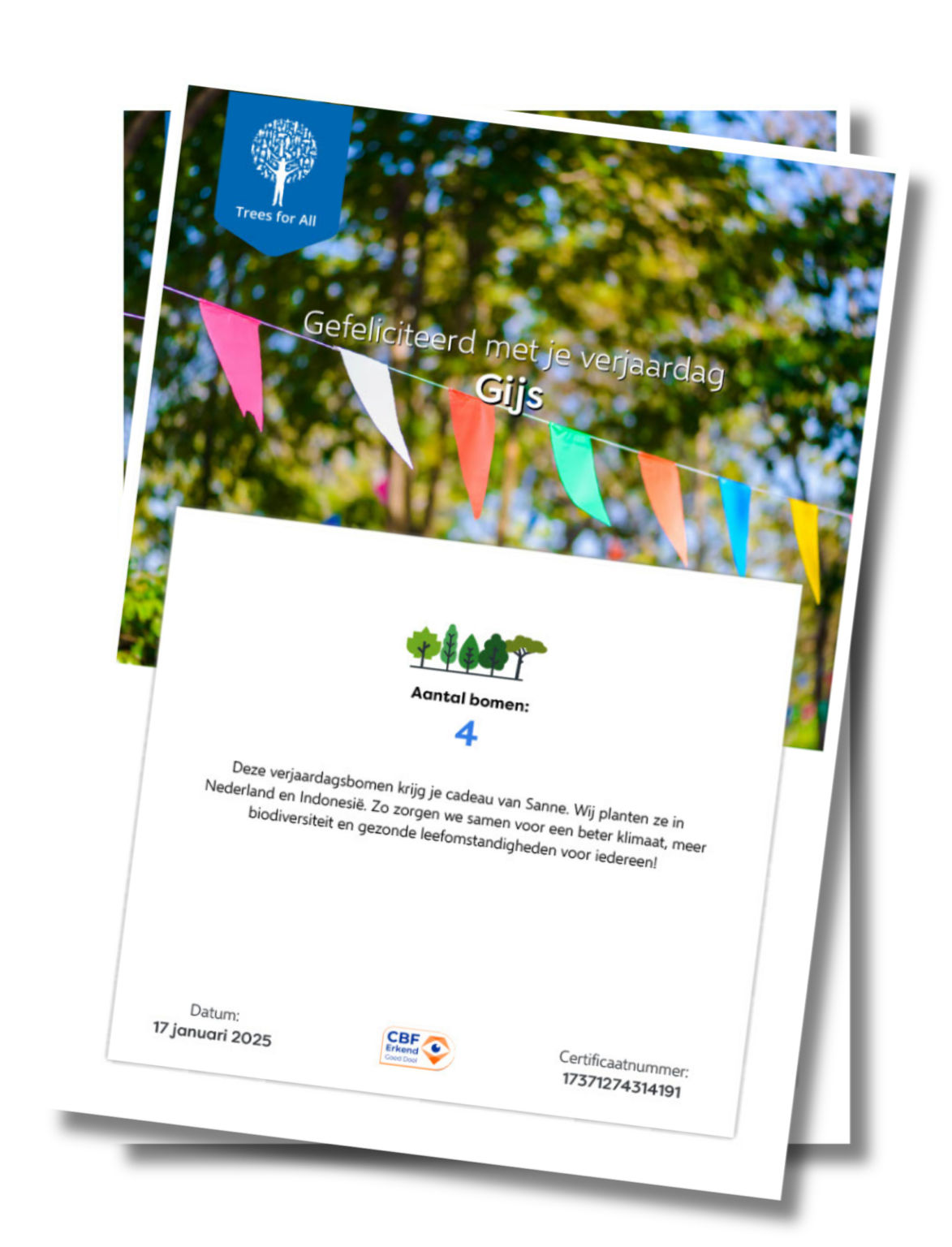 Geef een boom cadeau | Trees for All